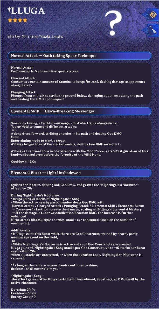 Genshin Luna IV Illuga Leak: Materiel、Skill、Constellations - Gaming ...